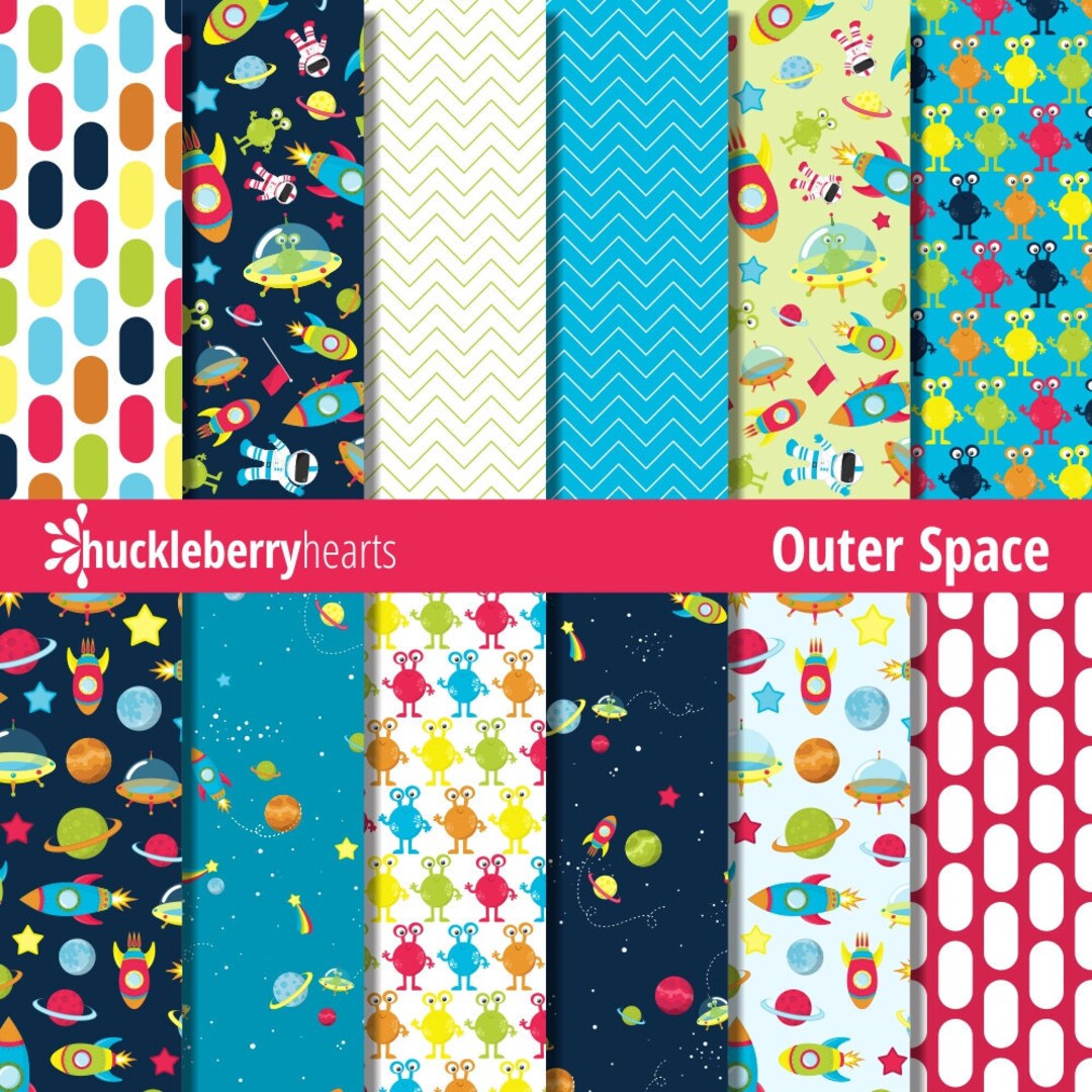Outer Space Paper, Outer Space Patterns, Printable, Commercial Use - Etsy