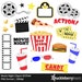 Movie Clipart, Movie Night Clip Art, Popcorn Clipart, Movie Theatre ...