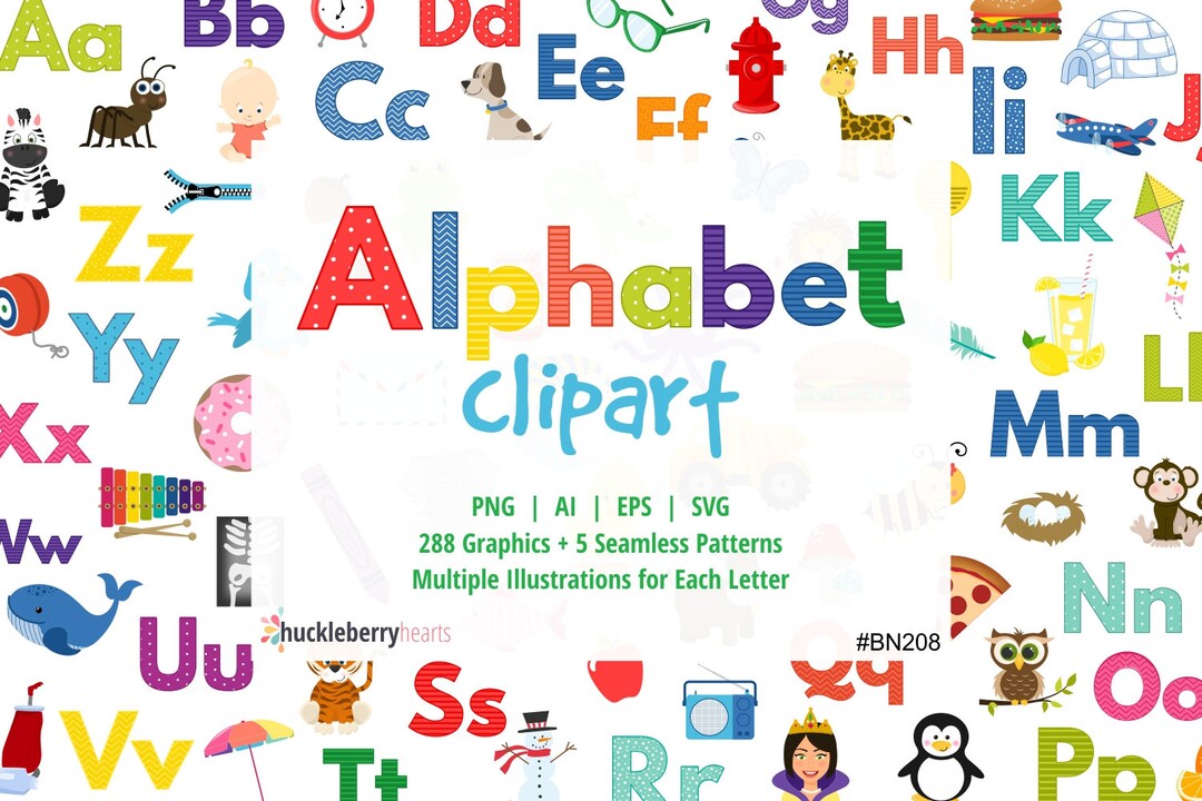 Alphabet Clipart, Alphabet SVG Bundle, Letter Clipart, Letter SVG ...