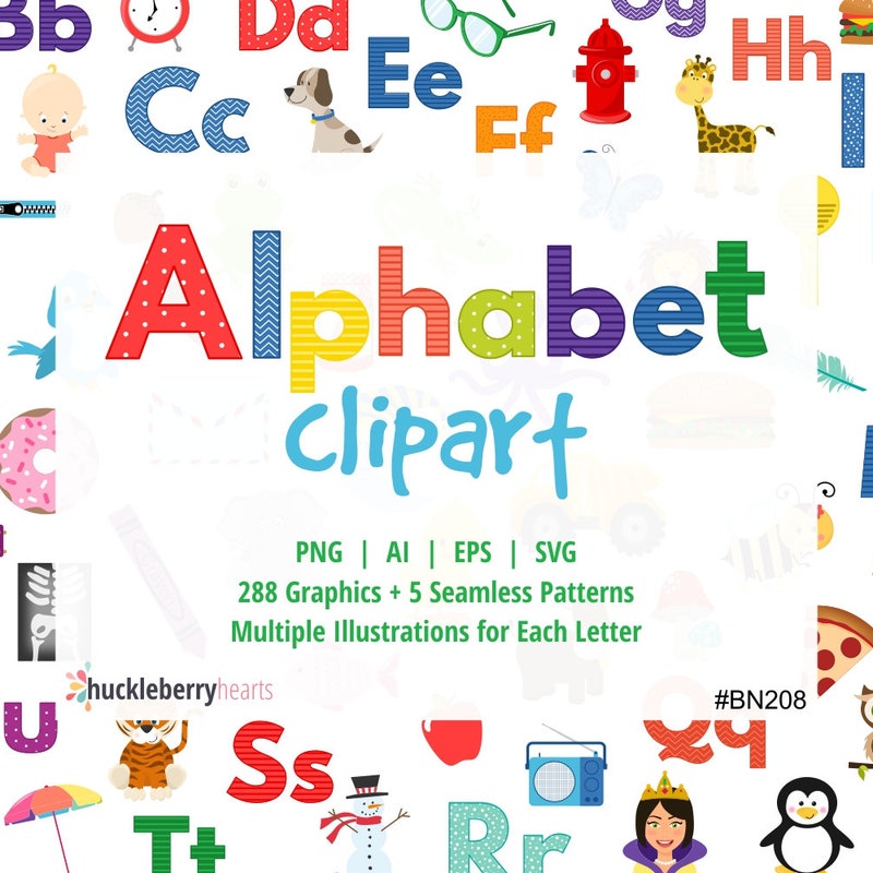 Alphabet Clipart - Etsy