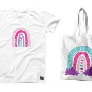 Rainbow Clipart, Valentine Rainbow SVG, Valentine Rainbow PNG, Cute ...