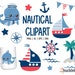 Nautical Clipart, Sailing Clipart, Whale Clipart, Printable, SVG ...