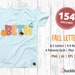Fall Letters Clipart, Alphabet SVG Bundle, Autumn Sublimation, Doodle ...