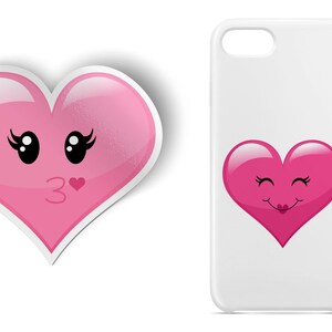 Heart Emoji Clipart, Emoji Clipart, Valentines Day Clipart, Heart Emoji ...