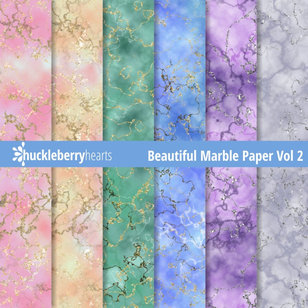 Marble Paper, Digital Marble Paper, Marble Scrapbook Paper, Marble ...
