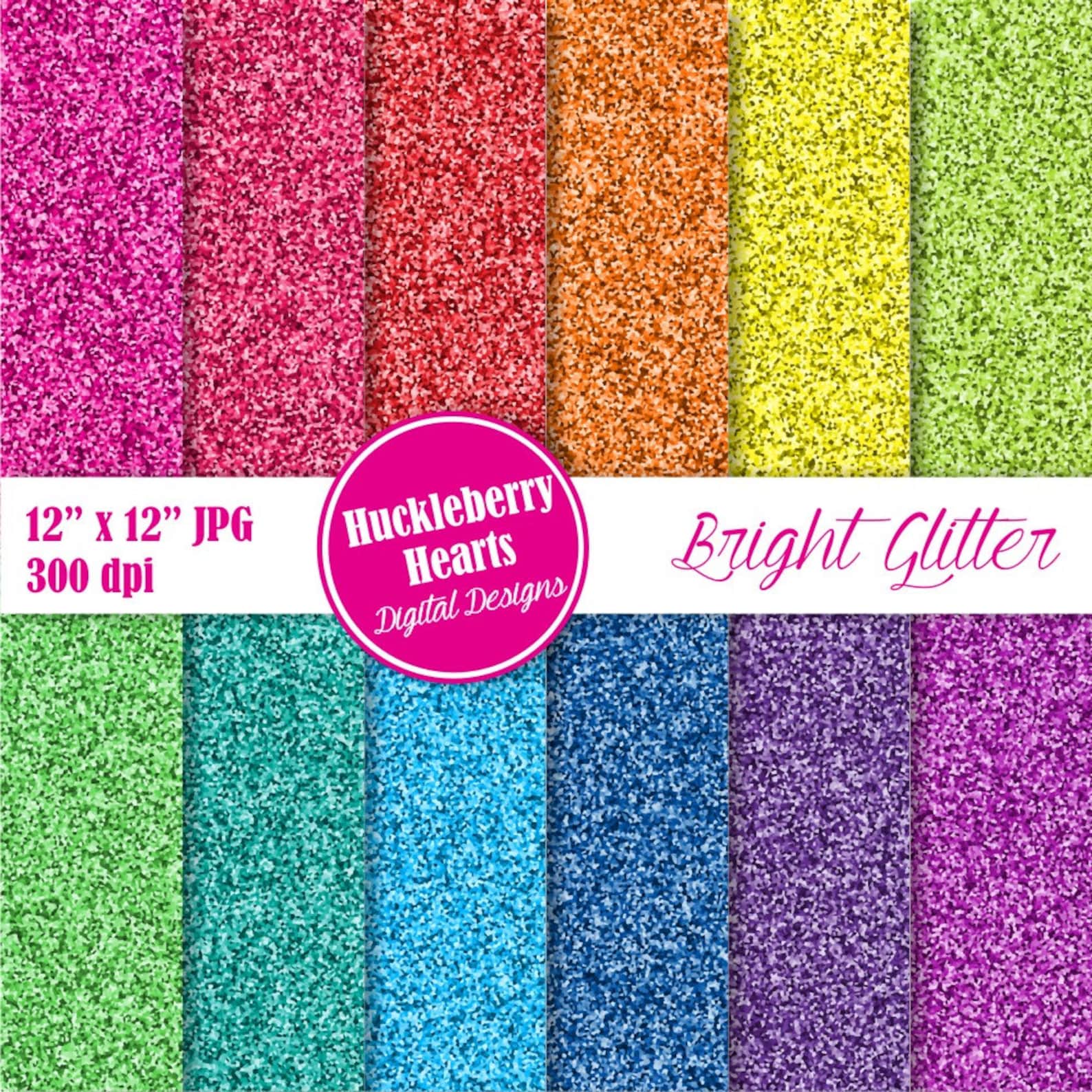Bright Glitter Digital Paper Digital Scrapbook Paper | Etsy