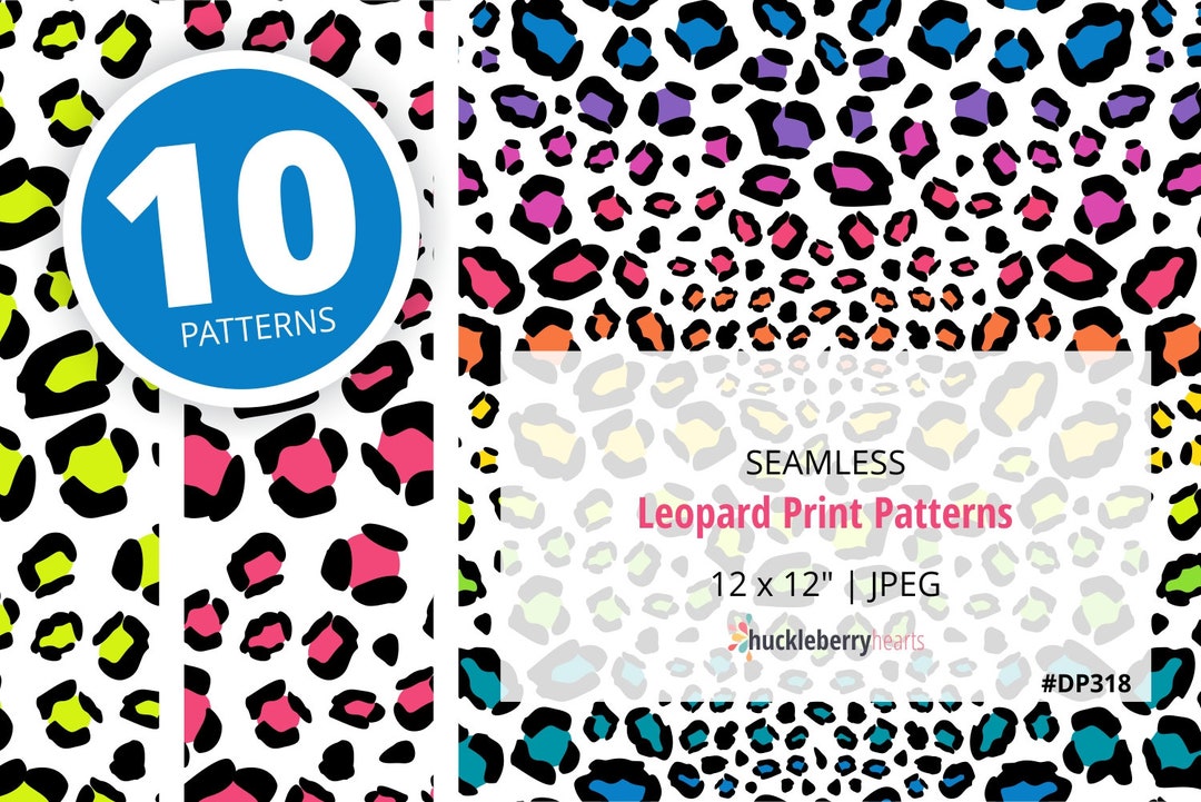 Seamless Leopard Print Pattern, Leopard Print, Animal, Rainbow ...