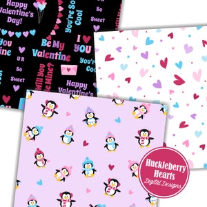 Valentine's Day Paper, Digital Valentine Paper, Valentine's Day ...