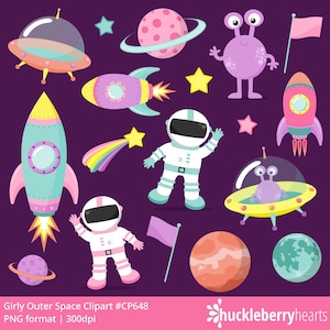 Outer Space Clipart, Astronaut SVG, Rocket Ship PNG, Space Clipart ...