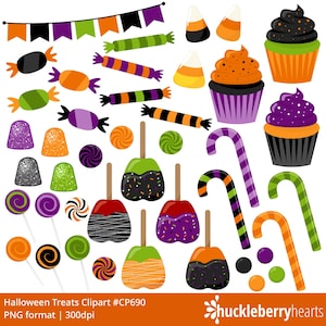 Halloween Candy Clipart, Halloween SVG Bundle, Fall Treats PNG, Trick ...