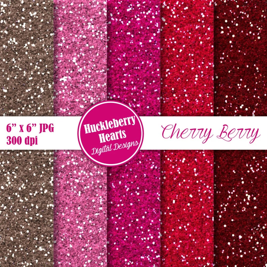 Digital Glitter Paper, Red and Pink Glitter Paper, Glitter Paper ...