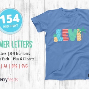 Summer Letters Clipart, Alphabet Letters Svg, Summer Letters ...