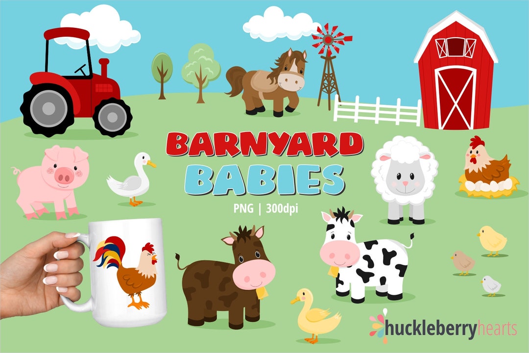 Animal Clipart, Barnyard Animals, Farm Clipart, Farm Animals, Printable ...