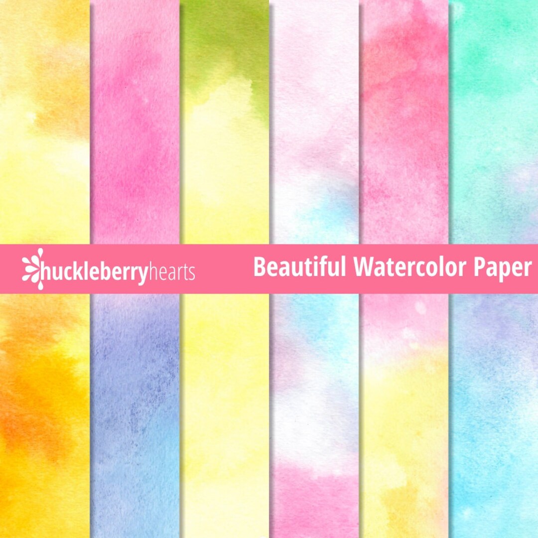 Watercolor Digital Paper, Watercolor Textures, Watercolor Backgrounds ...