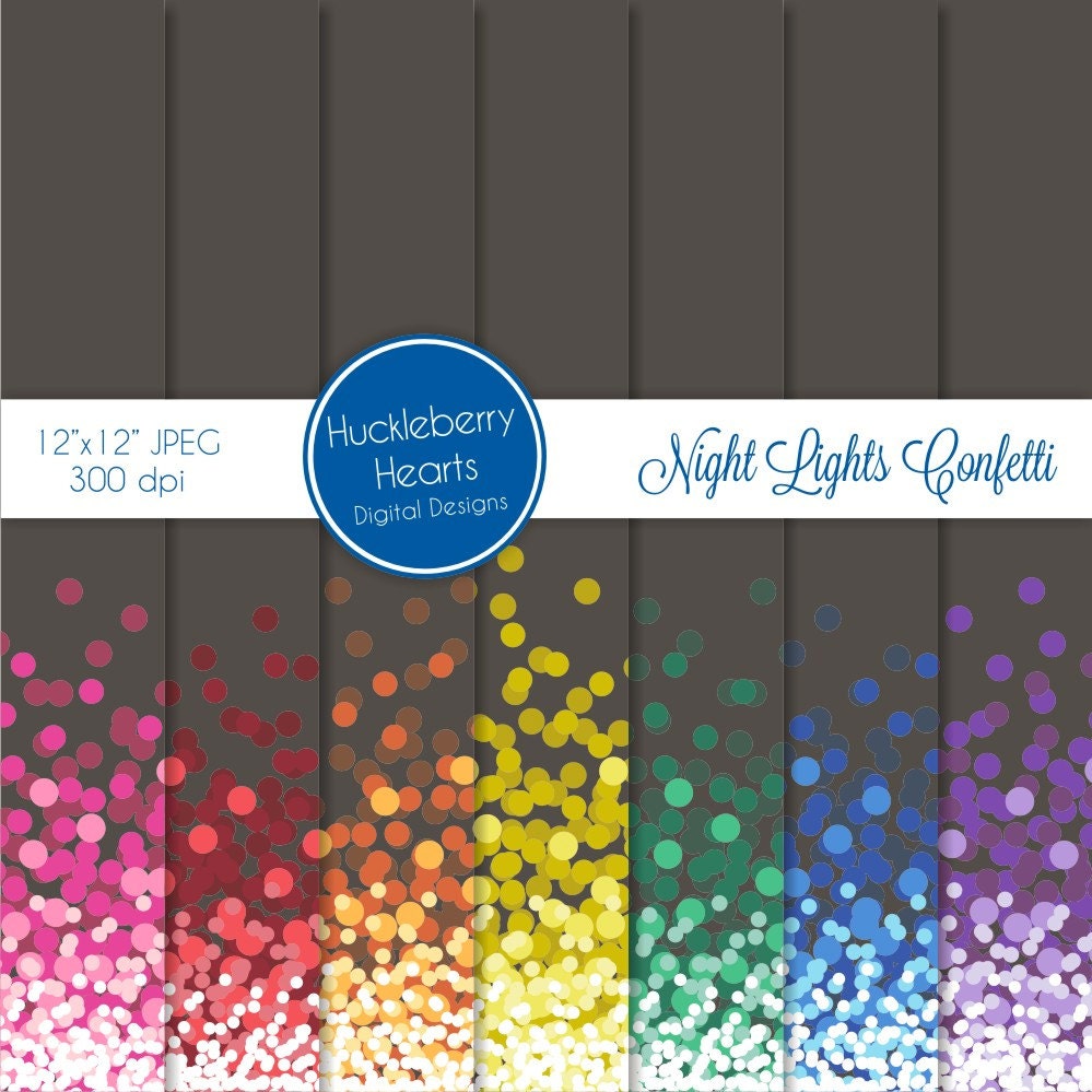 Confetti Digital Paper, Digital Scrapbook Paper, Digital Background in ...