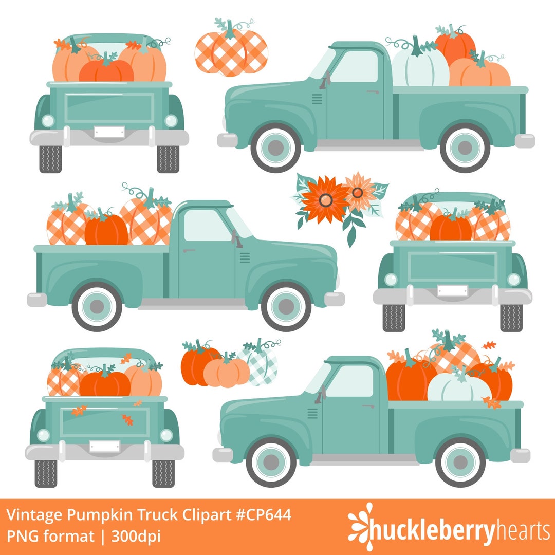 Pumpkin Truck Clipart, Fall SVG Bundle, Country Farm Sign Cutting Files ...