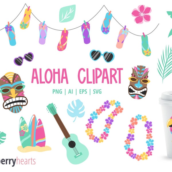 Luau Clipart - Etsy