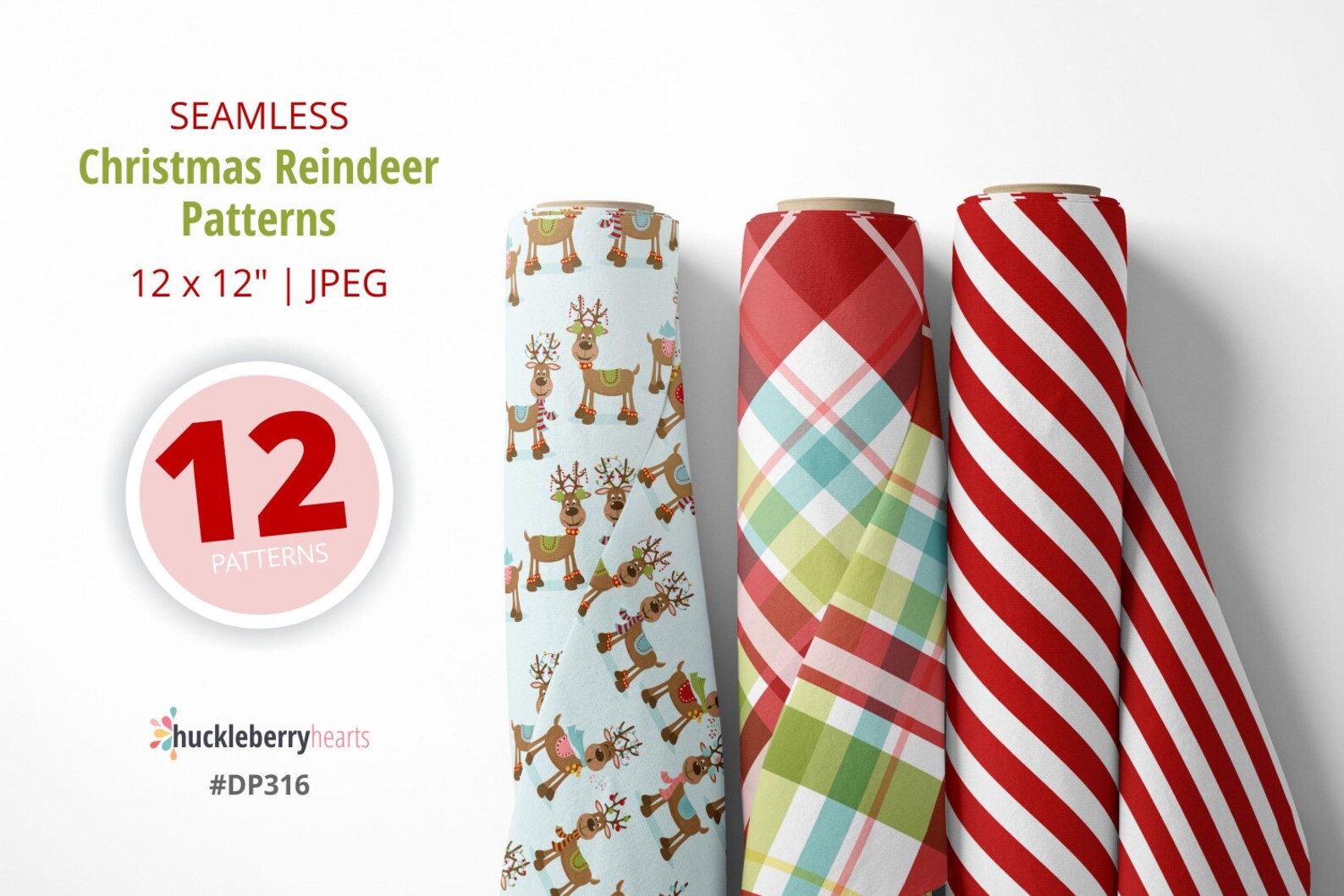 Christmas Patterns, Christmas Digital Paper, Reindeer Patterns ...