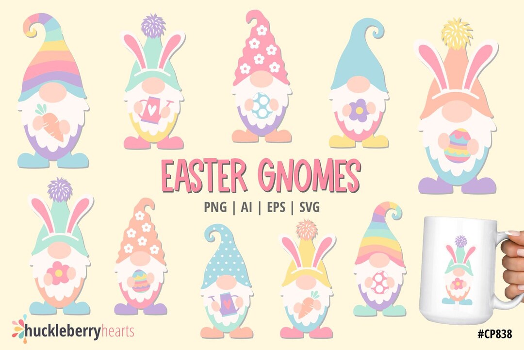 Easter Gnomes Clipart, Easter Gnomes Svg, Gnome Svg, Easter Svg ...