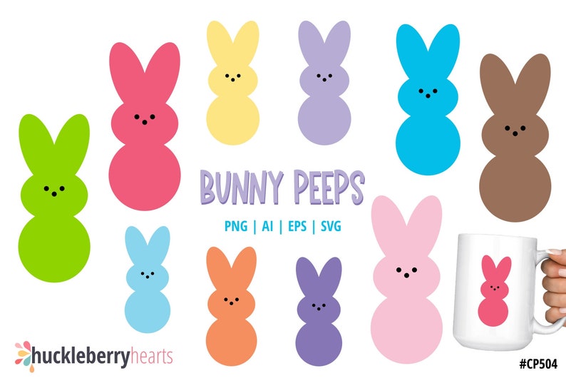 Easter Clipart Easter SVG Peeps Clipart Printable SVG | Etsy