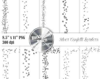 Confetti Clipart Confetti Borders Confetti Clip Art Digital | Etsy