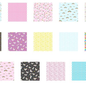 Unicorn Paper, Digital Unicorn Paper, Unicorn Patterns, Rainbow ...