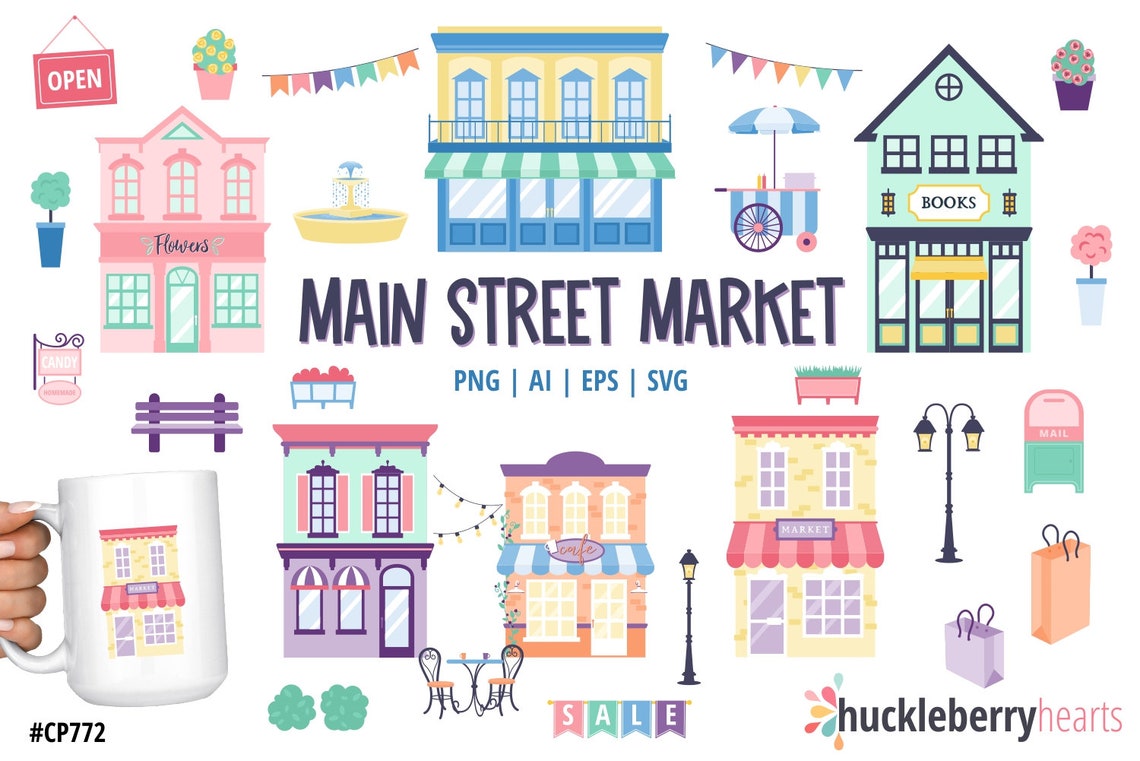 Shop Clipart Market Clipart Buildings Shop Svg Market Svg - Etsy