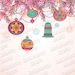 Retro Style Christmas Ornaments Digital Paper, Clip Art, Backgrounds ...