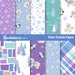 Polar Bear Paper, Penguin Paper, Seamless Patterns, Digital Scrapbook ...