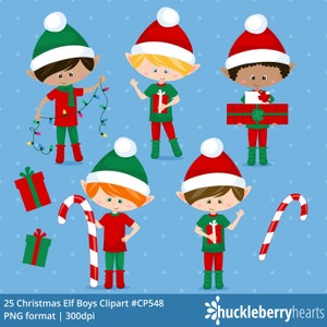 Christmas Elf Clipart, Christmas Elf Boys Clipart, Elf SVG, North Pole ...