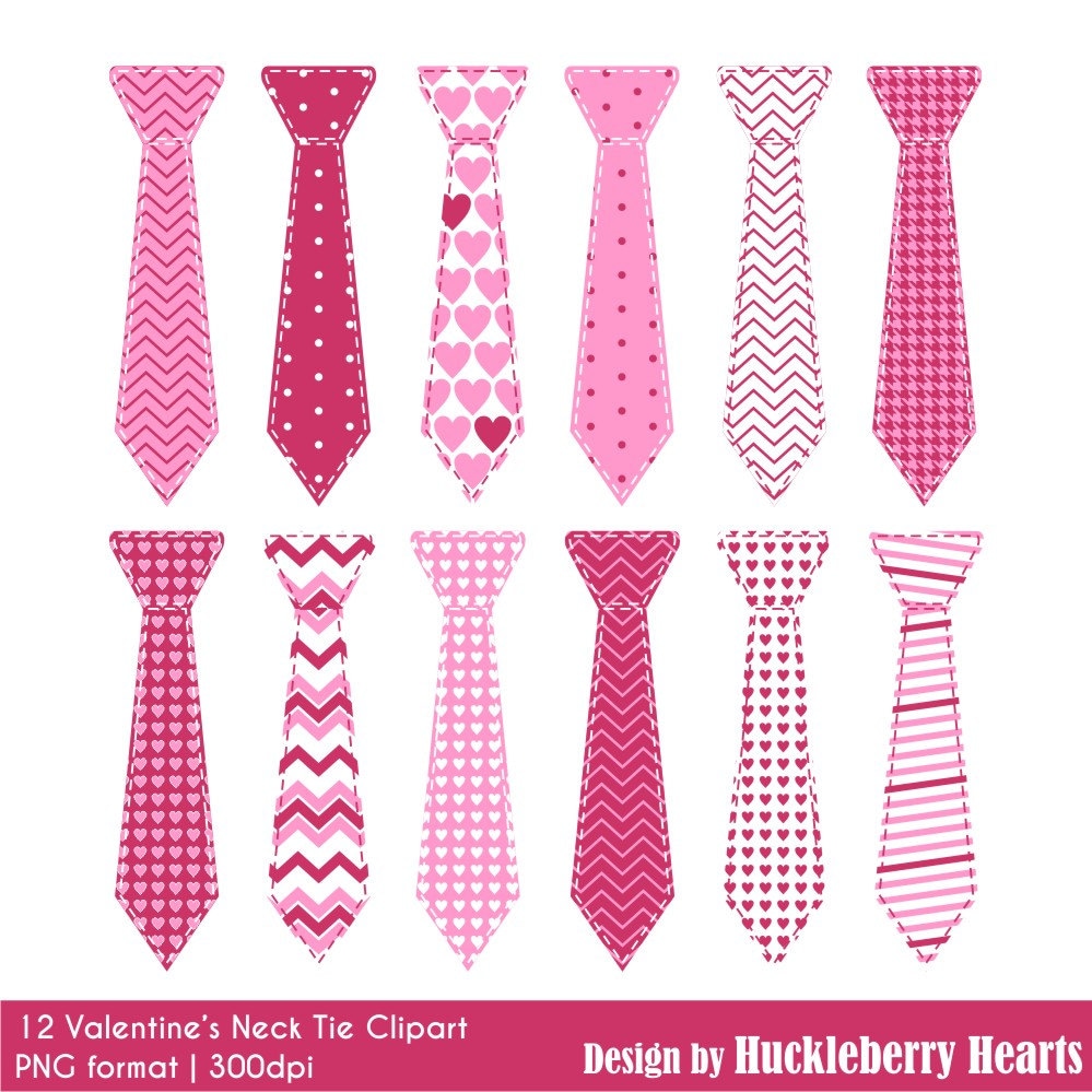Neck Tie Clipart Digital Ties Digital Neck Ties Valentine - Etsy
