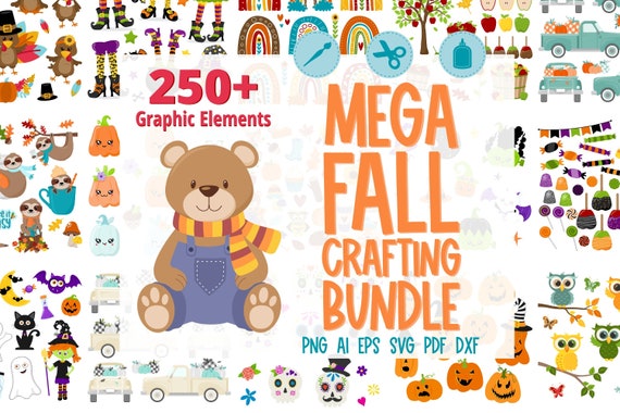 Mega Fall Crafting Bundle Fall Clipart Bundle Fall SVG - Etsy
