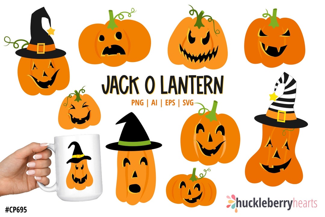 Jack O’ Lantern Clipart | Pumpkin SVG Files | Halloween Clipart ...