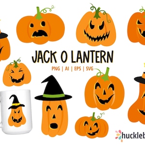 Jack O Lantern Clipart, Pumpkin SVG, Halloween SVG, Pumpkin Clipart ...