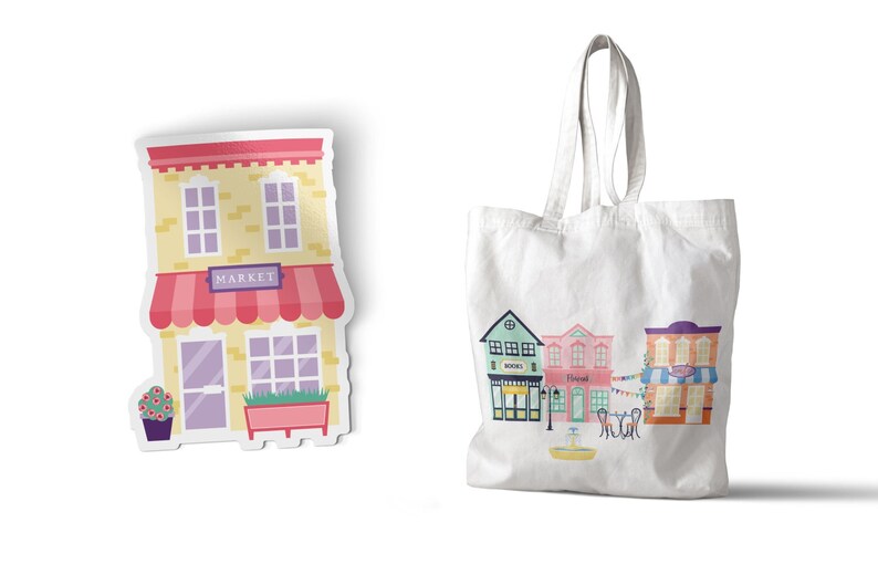 Shop Clipart Market Clipart Buildings Shop Svg Market Svg - Etsy