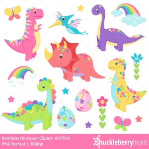 Dinosaur Clipart, Cute Dinosaur Clipart, Dinosaurs for Girls, Dinosaur ...