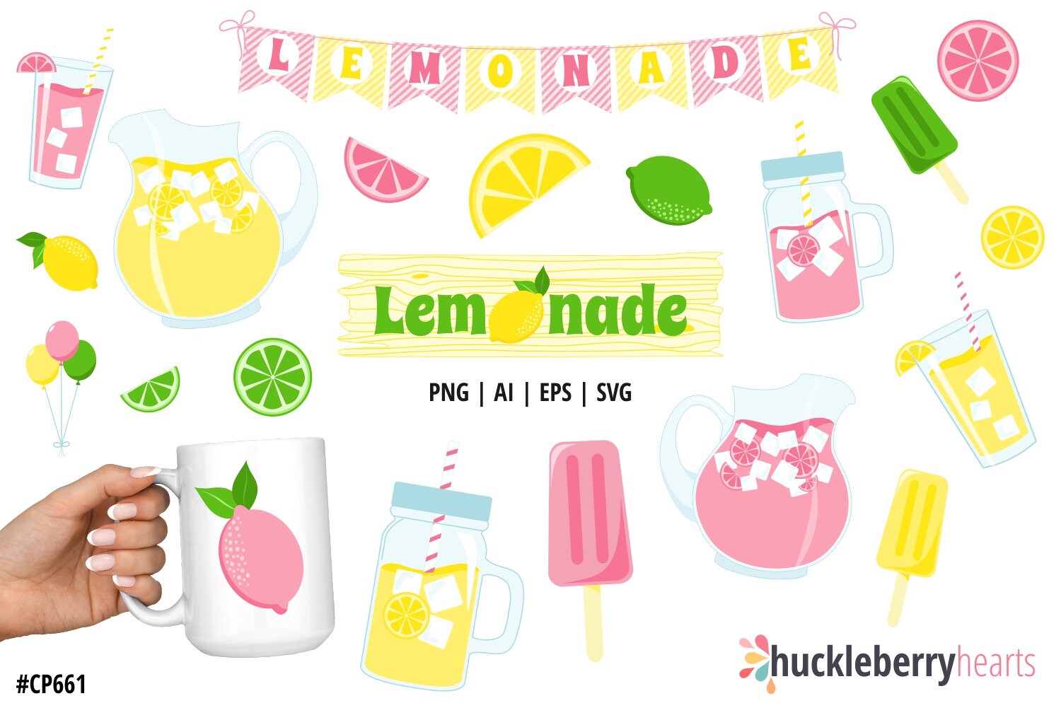 Lemonade Clipart Lemon Clipart Pink Lemonade Lemonade - Etsy