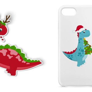 Christmas Dinosaurs Clipart, Cute Dinosaur Clipart, Christmas Dinosaur ...