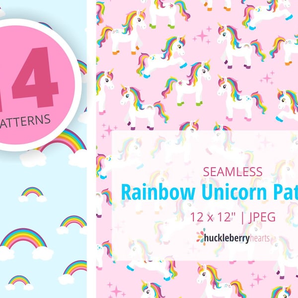 Unicorn Digital Paper - Etsy