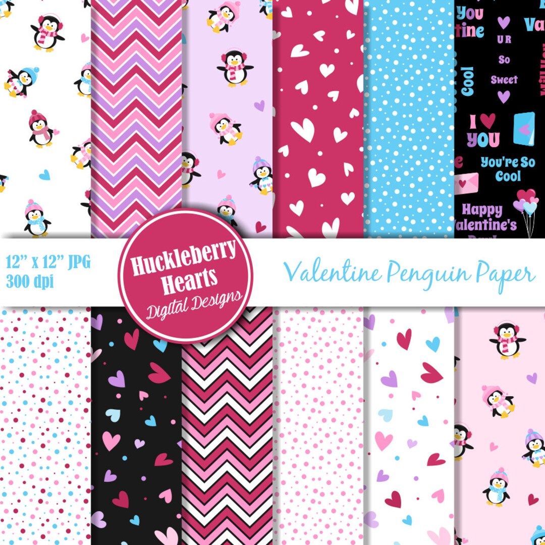 Valentine's Day Paper, Digital Valentine Paper, Valentine's Day ...