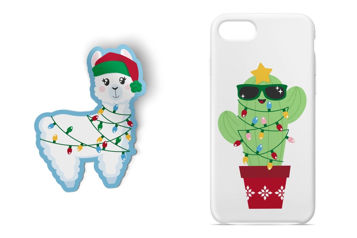 Christmas Llamas Llama SVG Christmas Llama Clipart - Etsy