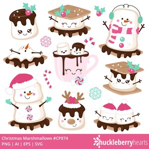 Christmas Marshmallow SVG, Christmas Marshmallow Clipart, Christmas ...