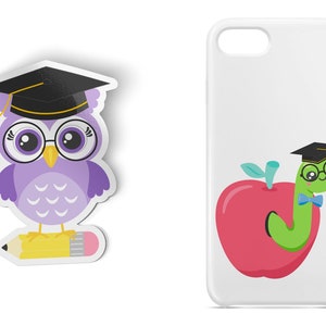 Graduation Owls Clipart, Graduation Owls Svg, School Owls, Owls Clipart ...
