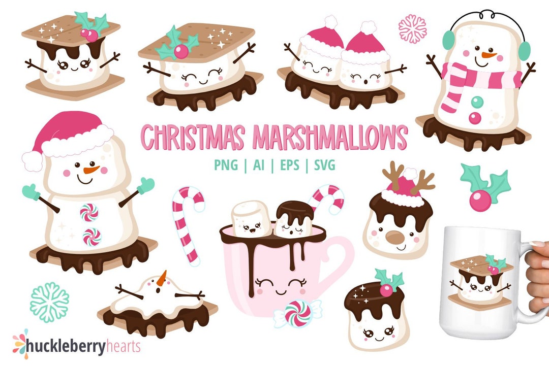 Christmas Marshmallow SVG, Christmas Marshmallow Clipart, Christmas ...