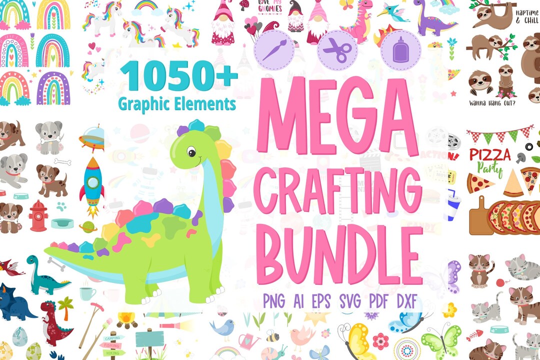Mega Crafting Bundle, Clipart Bundle, SVG Bundle, Big SVG Bundle, BN210 ...