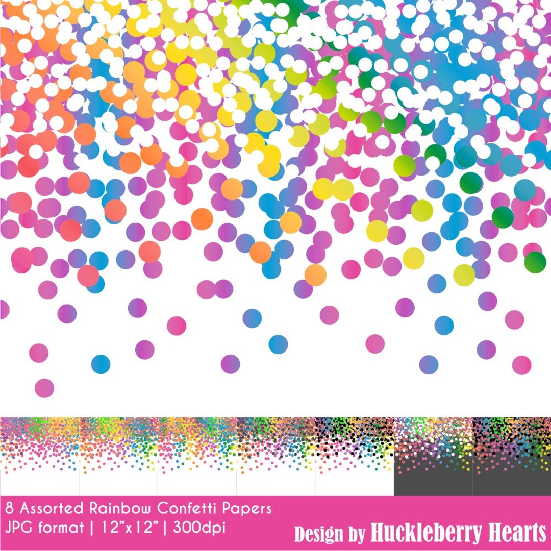 Confetti Paper, Confetti Scrapbook Paper, Digital Confetti, Digital ...
