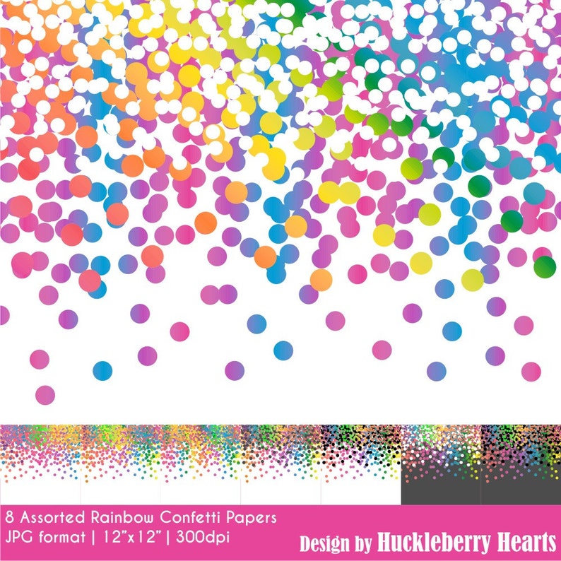 Confetti Paper, Confetti Scrapbook Paper, Digital Confetti, Digital ...