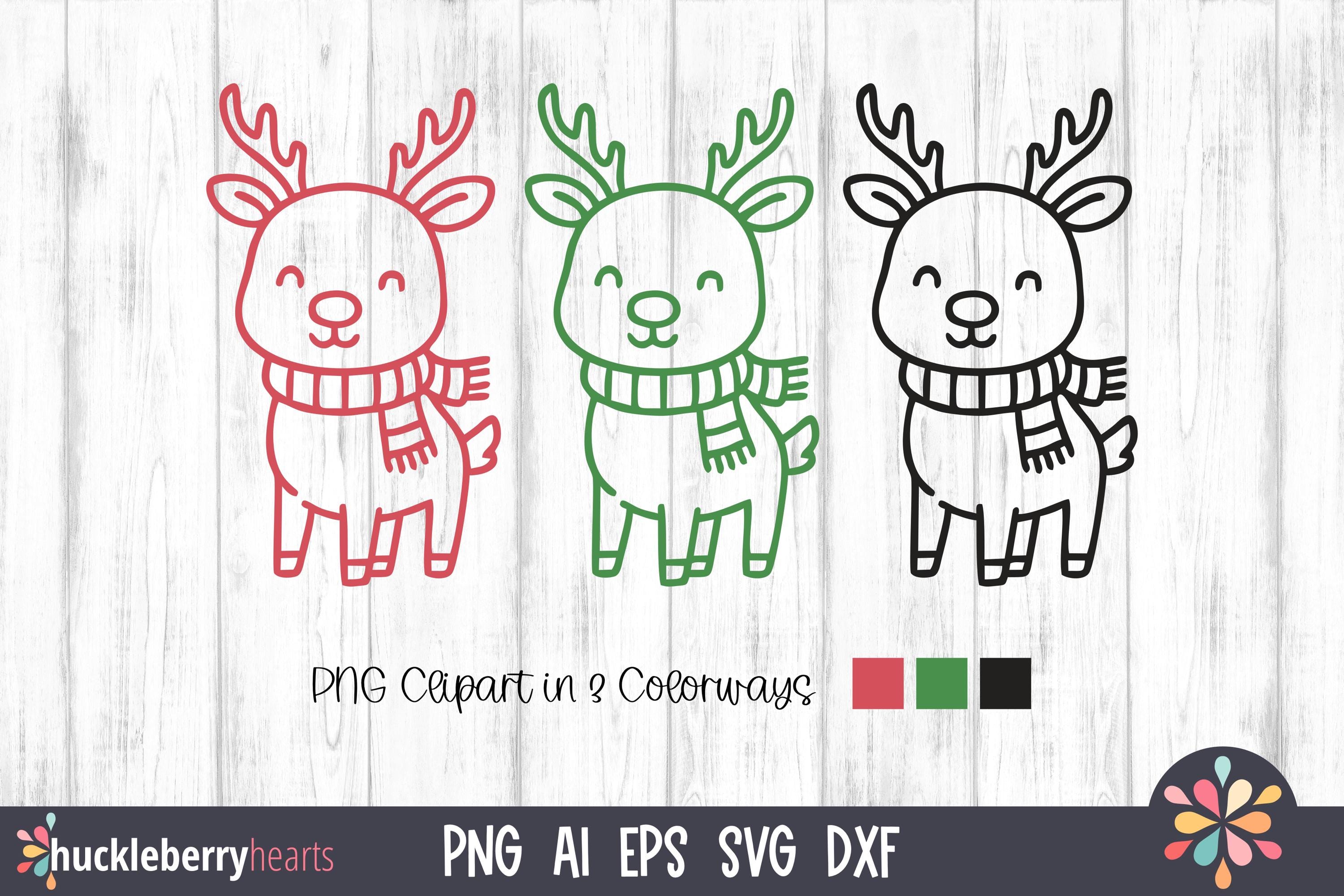 Cute Christmas Doodles SVG PNG | Santa Claus, Mrs Claus, Reindeer ...