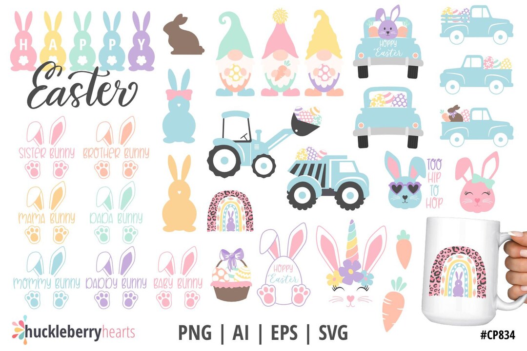 Easter SVG, Easter Clipart, Easter Graphics, Bunny SVG, Cute Easter ...