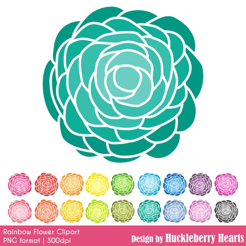 Flower Clipart, Rose Clipart, Digital Flowers, Digital Roses - Etsy